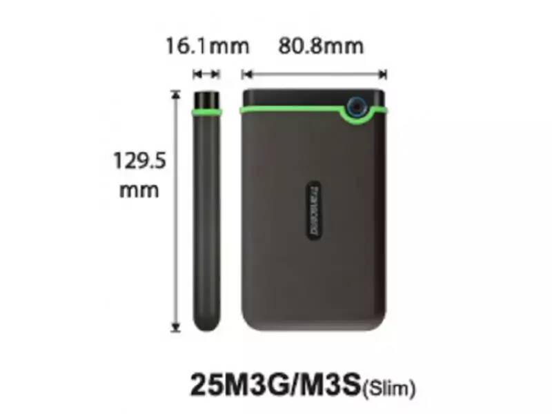 EKSTERNI HDD TRANSCEND External HDD 1 TB Slim form factor Iron grey ...